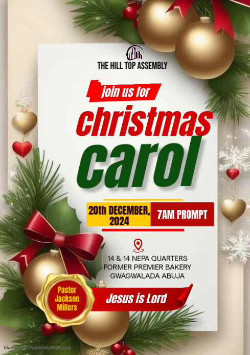 Copy of White Maximalist Christmas Carol A3 | PosterMyWall