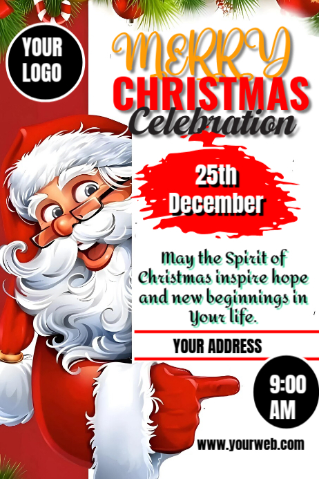 Copy of White Maximalist Christmas Celebration Poster | PosterMyWall