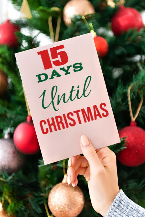 White Maximalist Christmas Countdown Poster Template | PosterMyWall