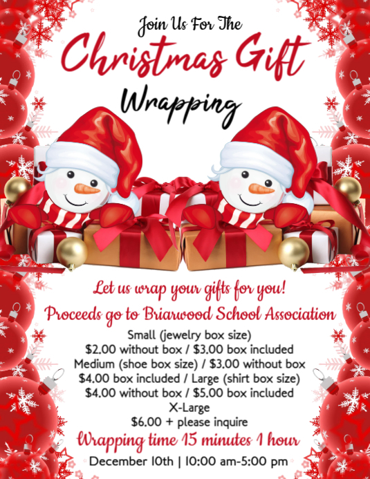 Copy of White Maximalist Christmas Gift Wrap Flyer (us Letter ...