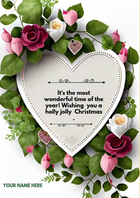 White Maximalist Christmas greeting card Template A1 | PosterMyWall