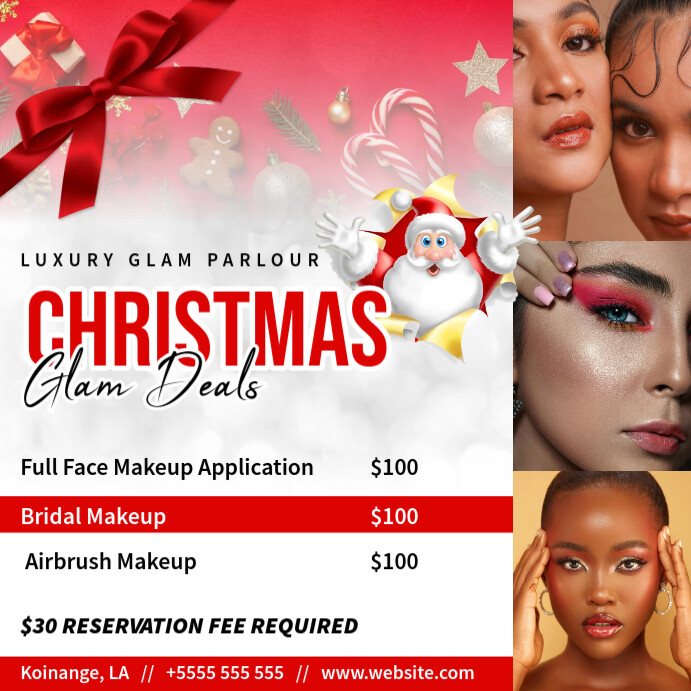Copy of White Maximalist Christmas Make-up Deals Instagram Post ...