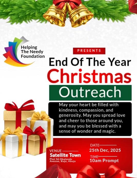 White Maximalist Christmas Outreach Flyer Flyer (us Letter) Template ...