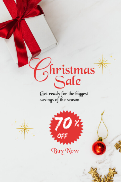 Copy of White Maximalist Christmas Sale Poster | PosterMyWall