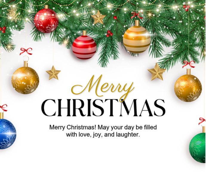 White Maximalist Christmas Season Christmas Vibe Medium Rectangle ...