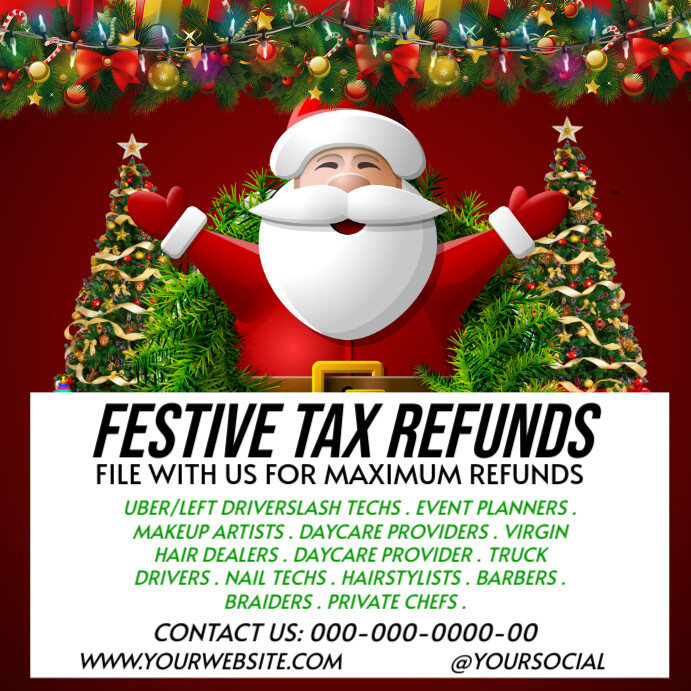 Copy of White Maximalist Christmas Tax Service Instagram Post ...