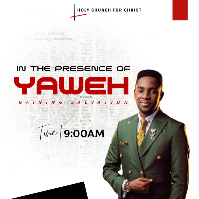 White Maximalist Church Event Flyer Instagram Template | PosterMyWall