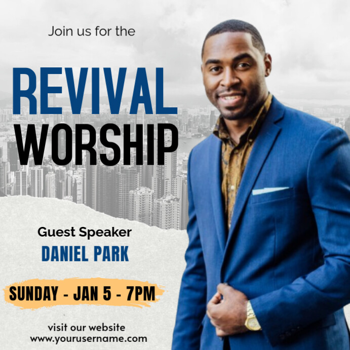 Plantilla de White Maximalist Church Flyer Instagram Post | PosterMyWall