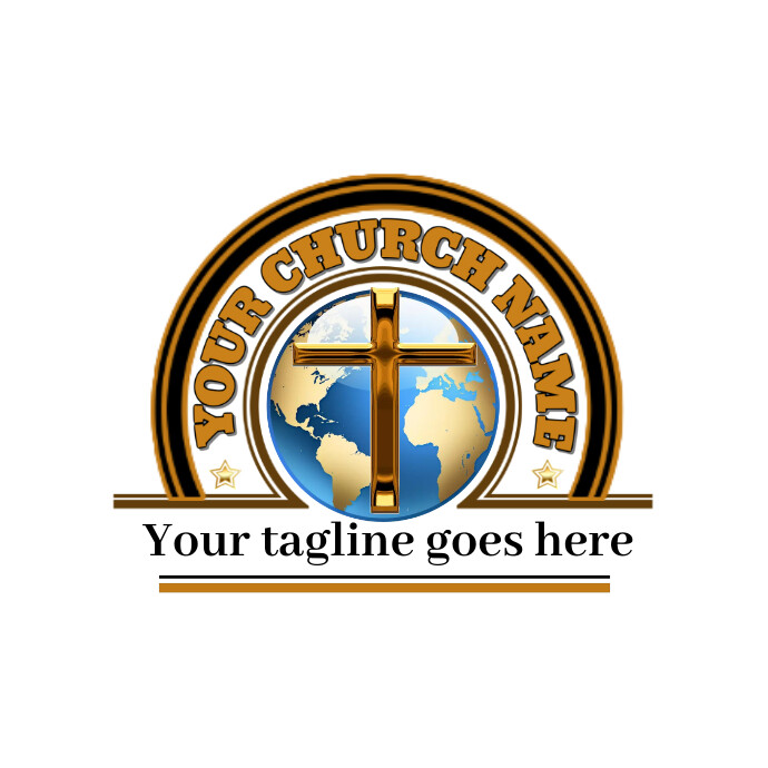 White Maximalist Church Logo Templat | PosterMyWall