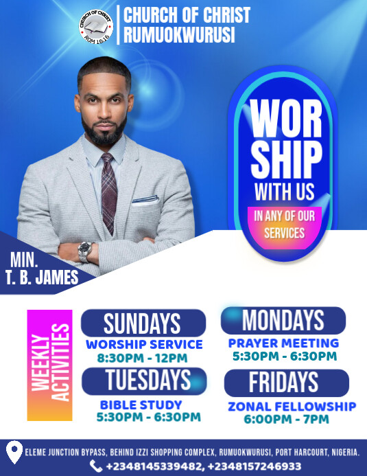 Copy of White Maximalist Church Weekly Activities Fly Flyer (us Letter ...