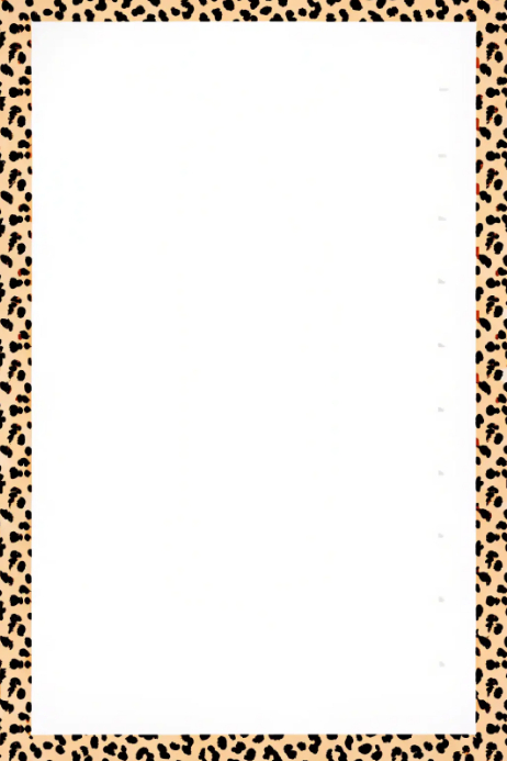 White Maximalist Classic Leopard Print Frame Poster Template | PosterMyWall