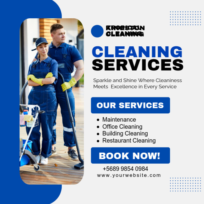 Copy of White Maximalist Cleaning Service Instagram Post | PosterMyWall