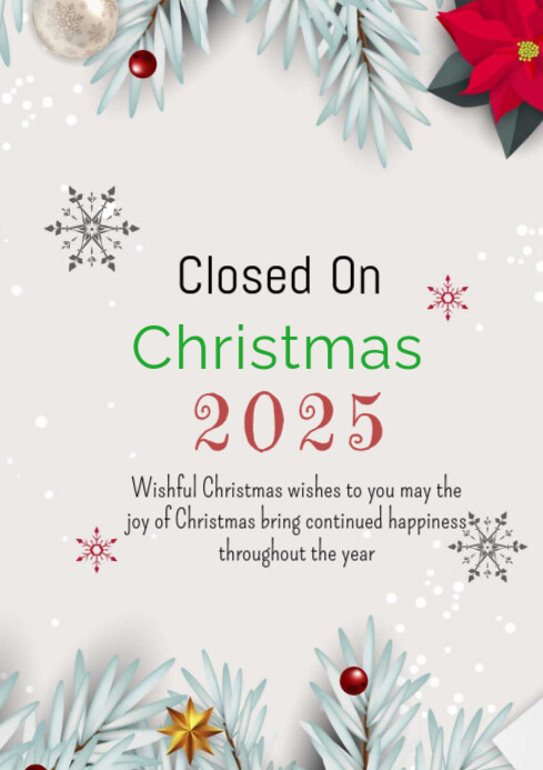 White Maximalist Closed A4 Template | PosterMyWall