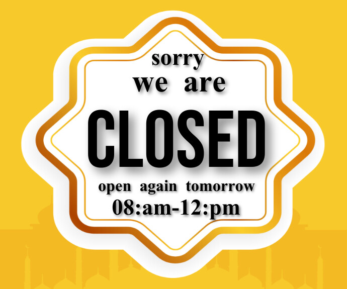 Plantilla de White Maximalist Closed Notice Template Flyer | PosterMyWall