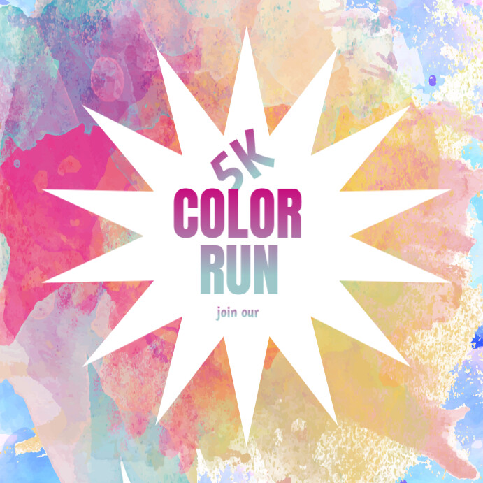 Copy of White Maximalist Color Run Instagram Post | PosterMyWall