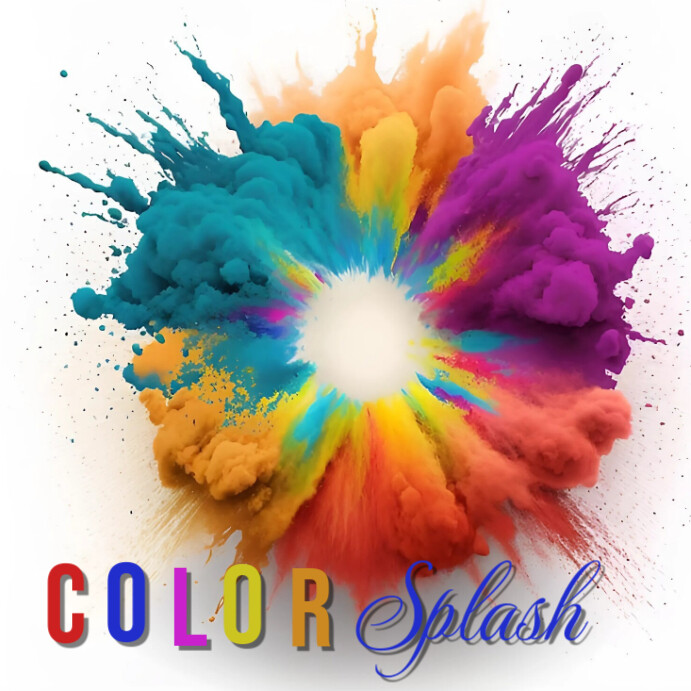 White Maximalist Color Splash Instagram Post Template | PosterMyWall