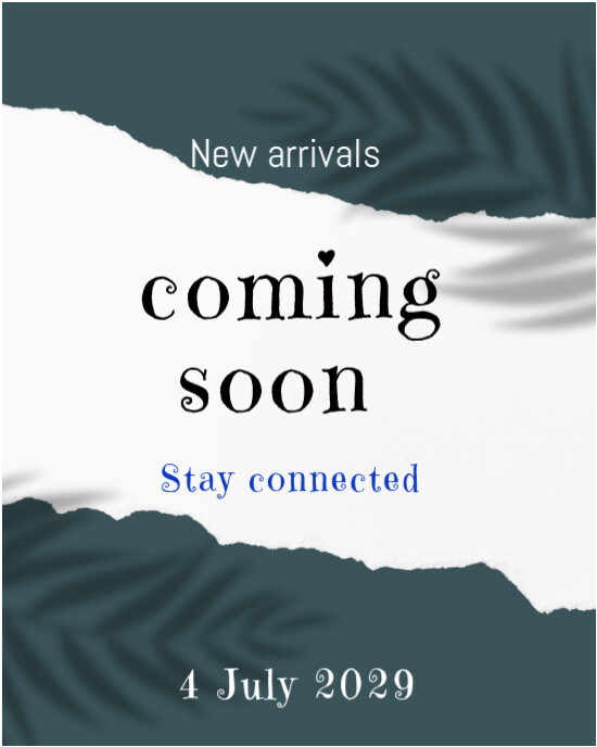 White Maximalist Coming Soon Instagram Portrait Template | PosterMyWall