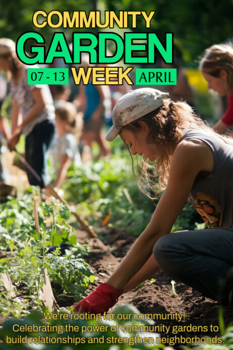 Copy of White Maximalist Community Garden Week Poster | PosterMyWall