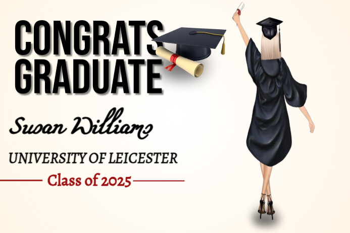 White Maximalist Congratulations Class Of 2025,2026, Free Editable ...