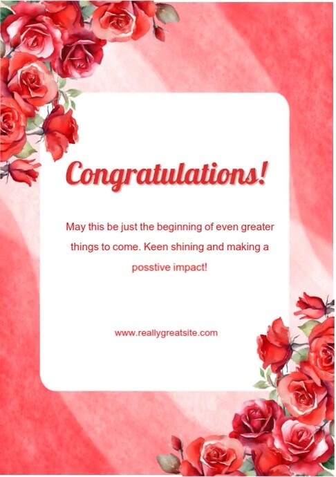 Copy of White Maximalist Congratulations Post A4 | PosterMyWall