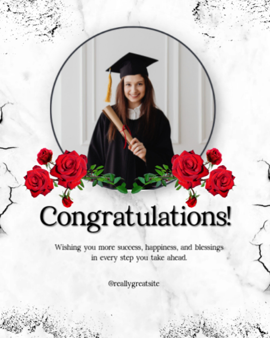 Copy of White Maximalist Congratulations Post Instagram Portrait | PosterMyWall