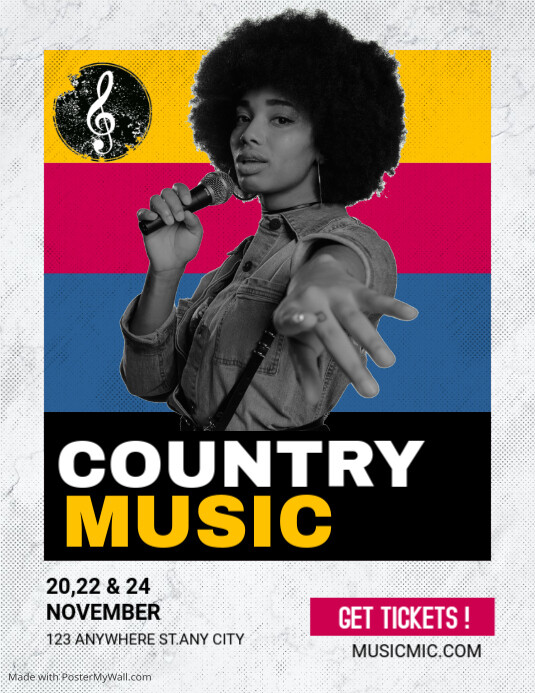 Copy of White Maximalist Country Music Event Flyer (u | PosterMyWall