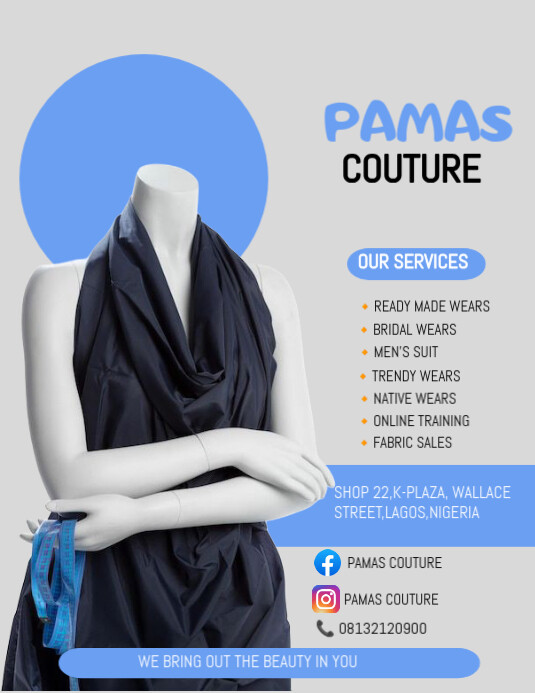 White Maximalist Couture Flyer (us Letter) Template | PosterMyWall