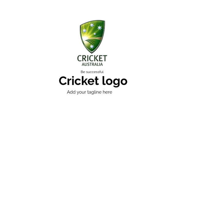 White Maximalist Cricket Logo Design Logo Template | PosterMyWall