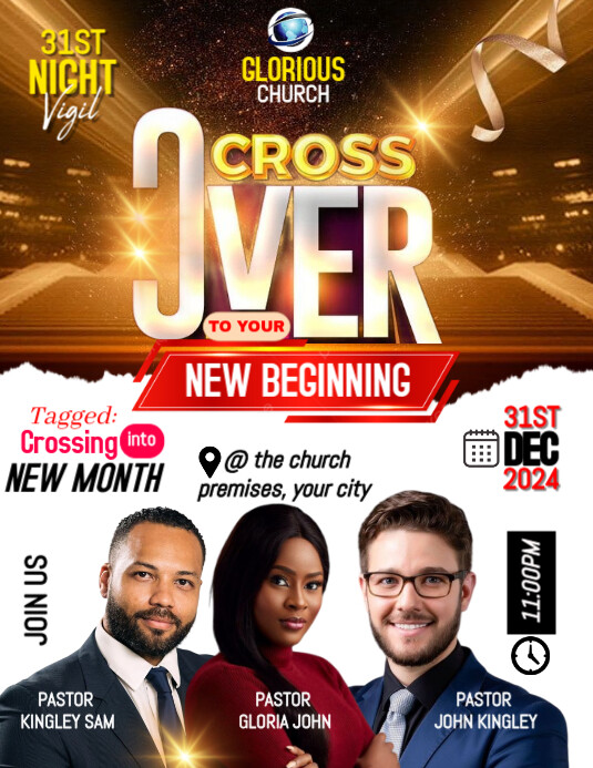 Copy of White Maximalist Crossover Night Editable Desigh Flyer (us ...