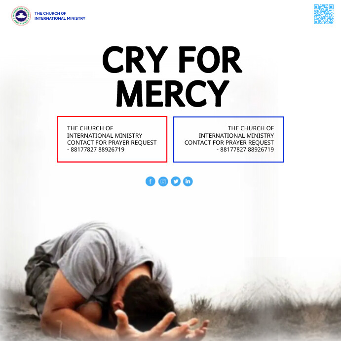 Modello White Maximalist Cry For Mercy Prayer Flyer I | PosterMyWall