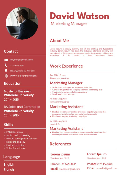 Copy of White Maximalist Cv A4 Template/ Resume A4 | PosterMyWall