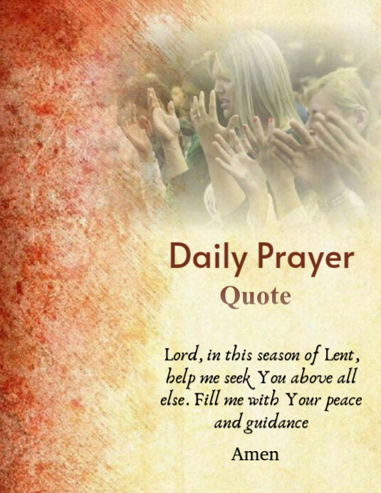 Copy of White Maximalist Daily Prayer Flyer (us Letter) | PosterMyWall