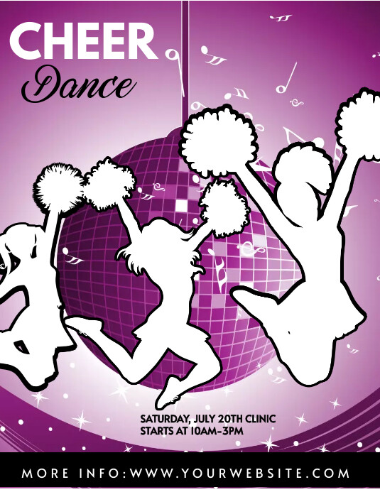 Copy of White Maximalist Dance Cheer Flyer (us Lette | PosterMyWall