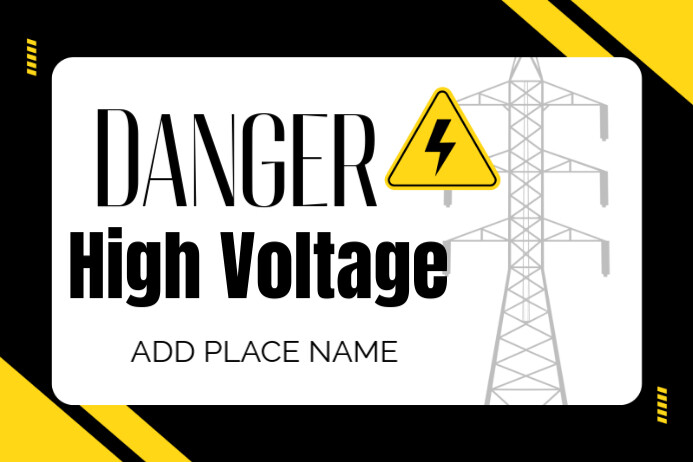 Copy of White Maximalist Danger And Caution Flyers Label | PosterMyWall