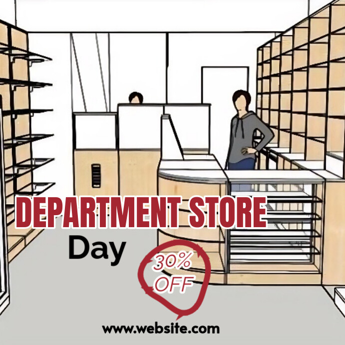 Plantilla de White Maximalist Department Store Day Instagram Post ...