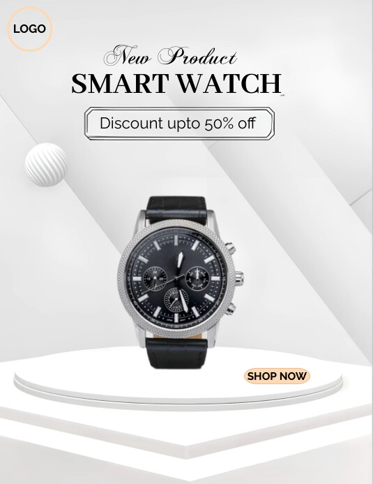 Copy of White Maximalist Designer Wrist Watch Templat | PosterMyWall