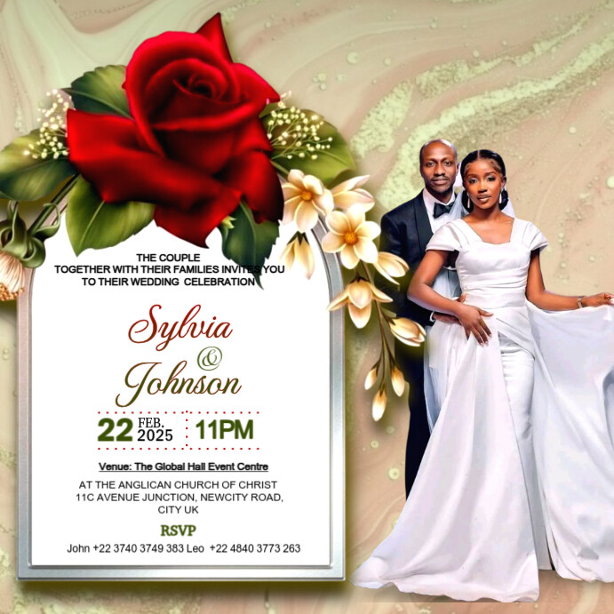 White Maximalist Detailed Wedding Invitation Cards Template Instagram ...