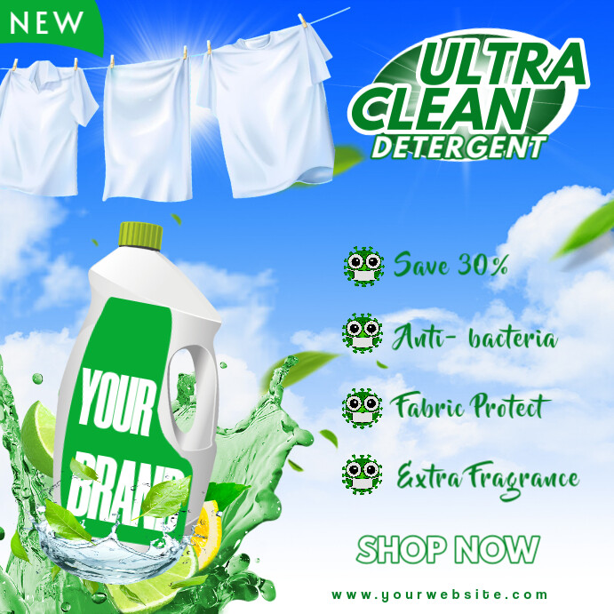 Copy of White Maximalist Detergent Instagram Post | PosterMyWall