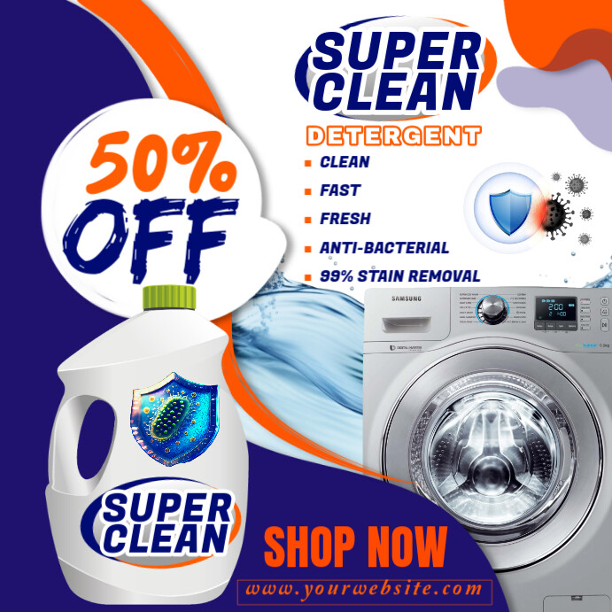 Copy of White Maximalist Detergent Instagram Post | PosterMyWall