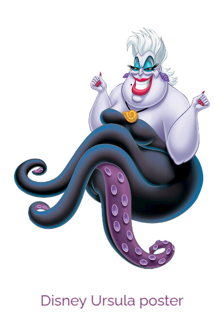 Modèle White Maximalist Disney Ursula Poster | PosterMyWall