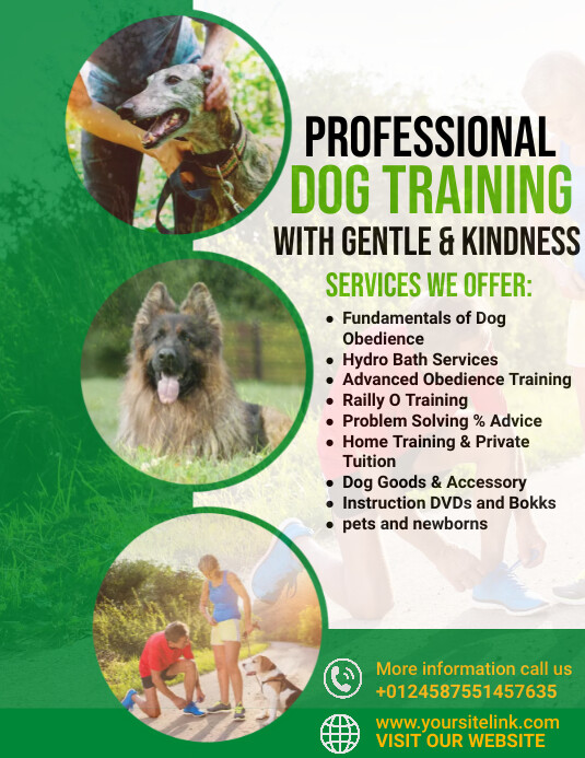 White Maximalist Dog Training Flyer Flyer (us Template | PosterMyWall