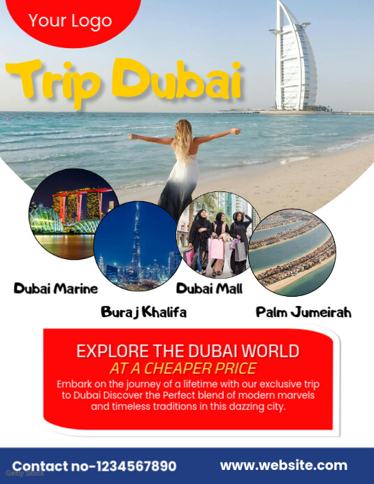 Plantilla de White Maximalist Dubai Flyer (us Letter) | PosterMyWall