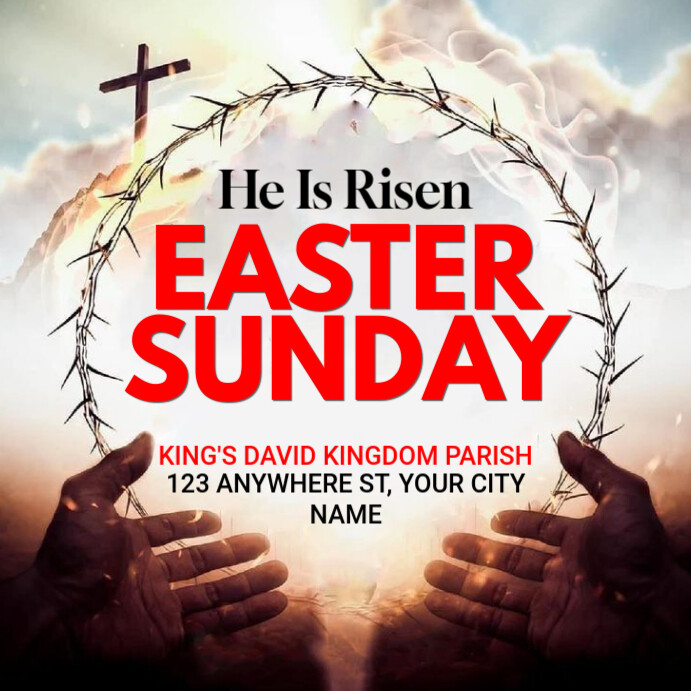 Copy Of White Maximalist Easter Sunday Instagram Post PosterMyWall