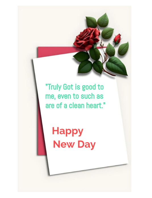 White Maximalist Editable Happy New Day Message And Greetings Flyer (us ...