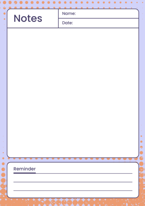 White Maximalist Editable Notes And Reminder Template – Printable ...