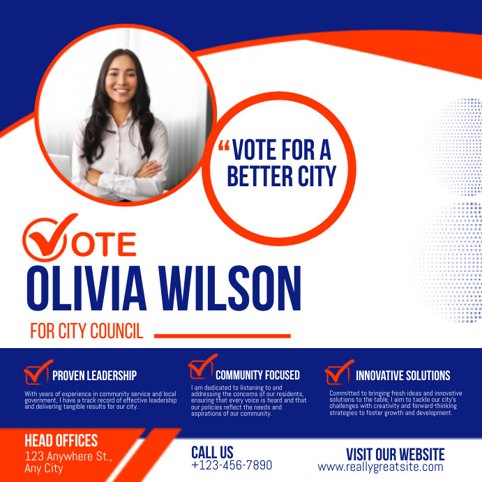 White Maximalist Election Flyer Template Inst | PosterMyWall
