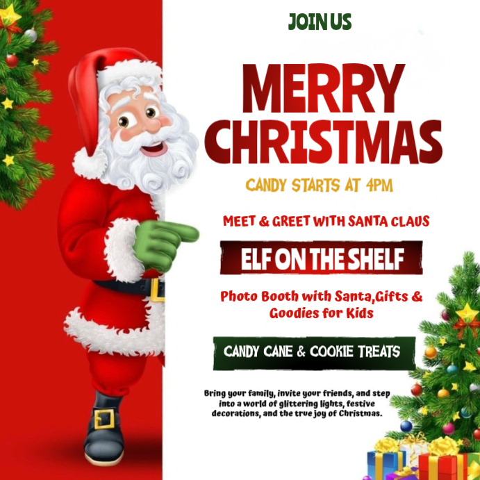 White Maximalist Elf On The Shelf Instagram Post Template | PosterMyWall