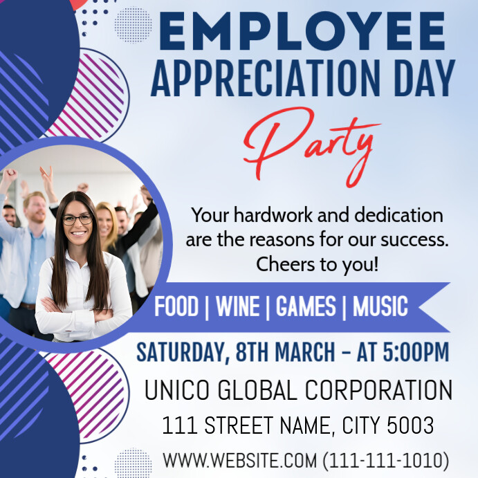 Copy of White Maximalist Employee Appreciation Day Party Instagram Post ...