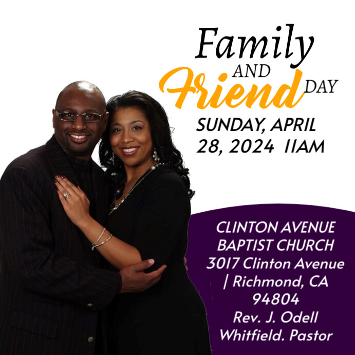 White Maximalist Family & Friends Day Instagram Post Template ...