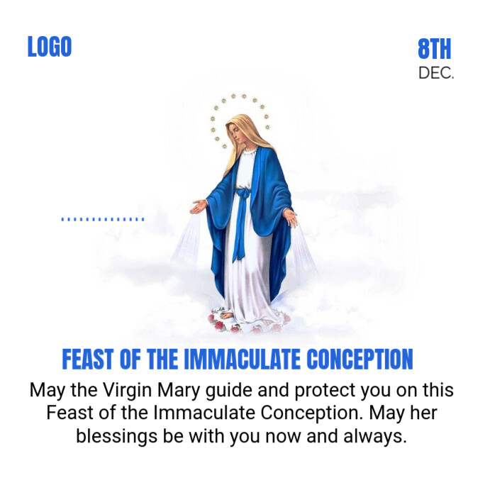 Copy of White Maximalist Feast Of The Immaculate Conception Instagram ...